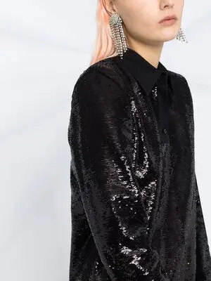 Attico Sequin-embellished Mini Dress