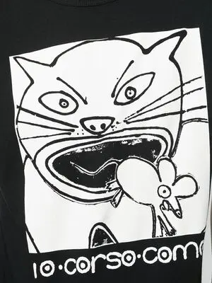 10 CORSO COMO Cat-print Cotton T-shirt
