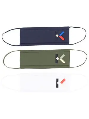 Kenzo Logo-print Face Masks - Green