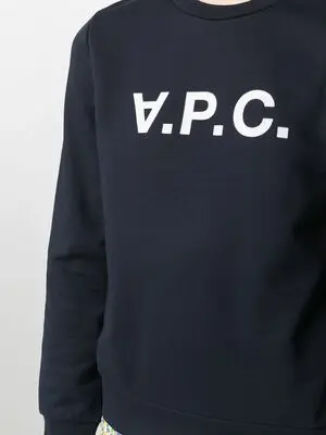 A.p.c. Logo Print Sweatshirt - Blue