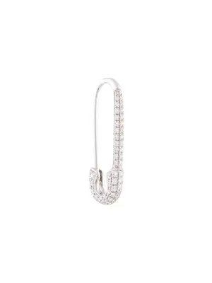 ANITA KO 18k White Gold Safety Pin Diamond Earring