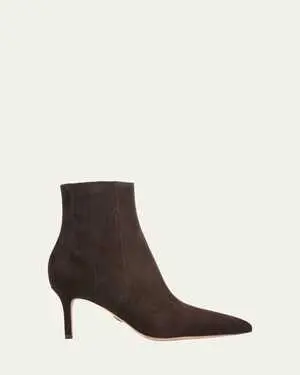 Veronica Beard Veronica Beard Lisa Suede Ankle Booties - Espresso