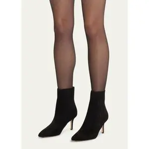 Veronica Beard Lisa Suede Ankle Booties - Espresso