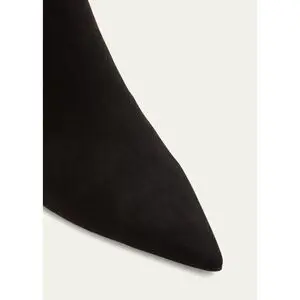 Veronica Beard Lisa Suede Ankle Booties - Espresso