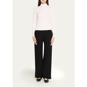 Majestic Filatures Viscose Jersey Turtleneck - Blanc