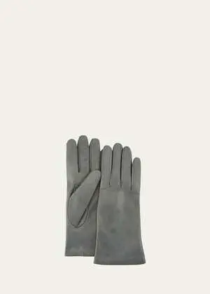 Portolano Portolano Cashmere-Lined Napa Leather Gloves Red