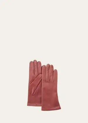 Portolano Portolano Cashmere-Lined Napa Leather Gloves Rosey Rain