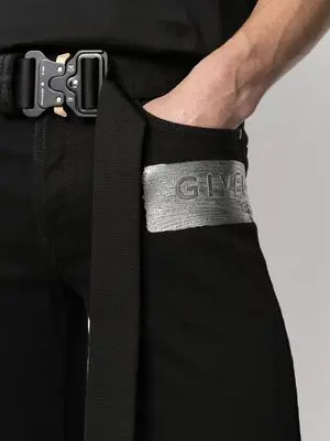 Givenchy Logo Brushstroke Slim Jeans - Black