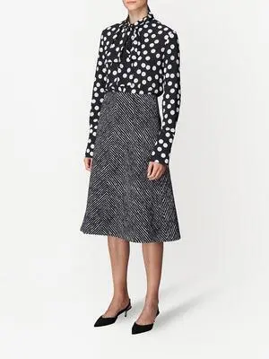 Carolina Herrera Polka-dot Pussy-bow Shirt