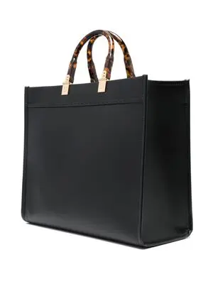 Fendi Sunshine Logo-debossed Tote - Black