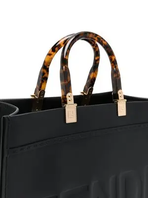 Fendi Sunshine Logo-debossed Tote - Black