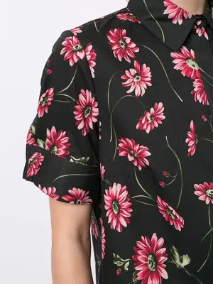 Adam Lippes Floral-print Cotton Shirt