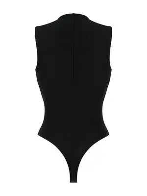 FLEUR DU MAL Margo Lace-trim Deep V-neck Bodysuit