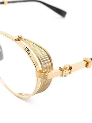 Balmain Round-frame Glasses - Gold