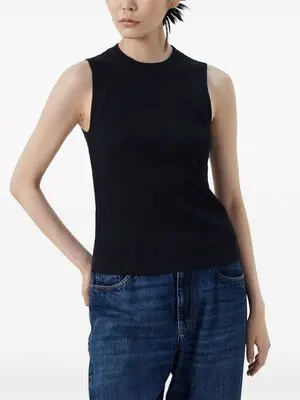 Brunello Cucinelli Contrast-stitch Tank - Black