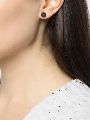PARTS OF FOUR Diamond-encrusted Single Earring - Black