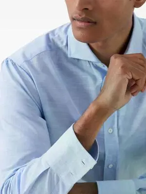 Brunello Cucinelli Long-sleeve Cotton Shirt - Blue