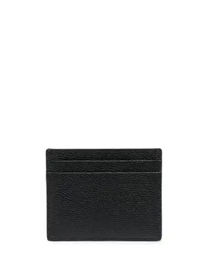Valentino Garavani Vlogo Signature Leather Card Holder - Black