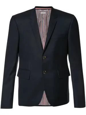 Thom Browne Super 120s Single-breasted Wool Blazer - Blue