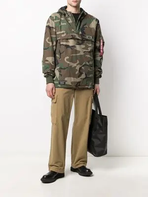 Alpha Industries Wp Hooded Camouflage-print Windbreaker