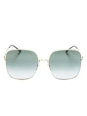 Gucci Horsebit Square-frame Sunglasses - Gold