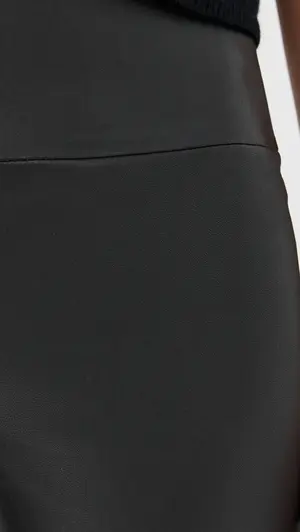 Sprwmn Leather Crop Flare Leggings