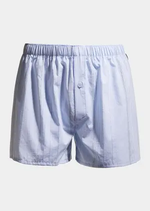 Hanro Fancy Woven Cotton Boxers Elemental Print