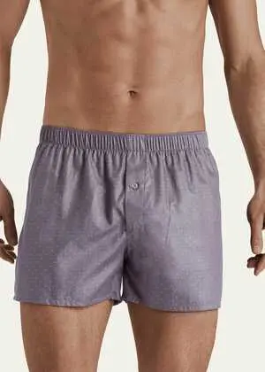 Hanro Fancy Woven Cotton Boxers Eyecatching Print
