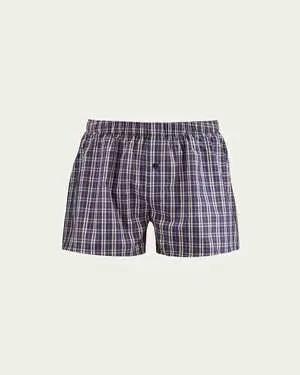 Hanro Fancy Woven Cotton Boxers Orange