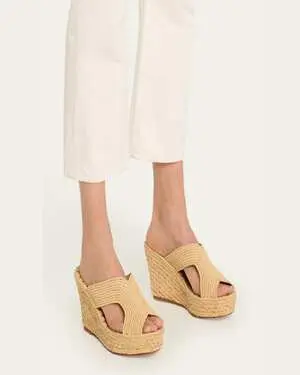 Carrie Forbes Lina Cutout Wedge Sandals