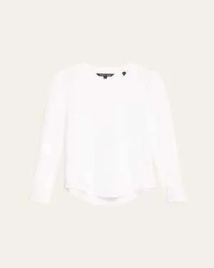 Veronica Beard Mason Long-sleeve Tee - White