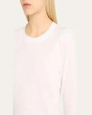 Veronica Beard Mason Long-sleeve Tee - White