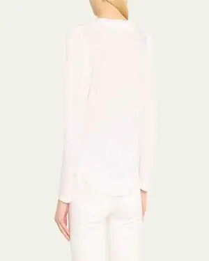 Veronica Beard Mason Long-sleeve Tee - White