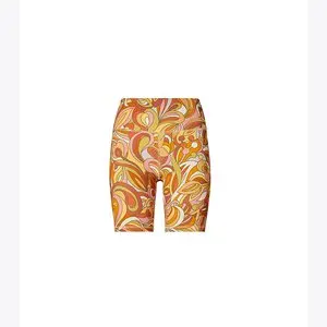 Tory Burch Printed High-rise Weightless Bike Short