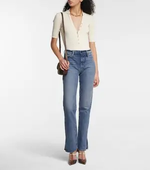FRAME Le Drew High-rise Straight Jeans