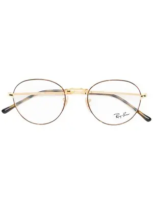 Ray-ban Two-tone Round-frame Glasses - Metallic
