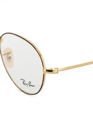 Ray-ban Two-tone Round-frame Glasses - Metallic