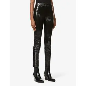 J Brand Edita Skinny Mid-rise Leather Trousers