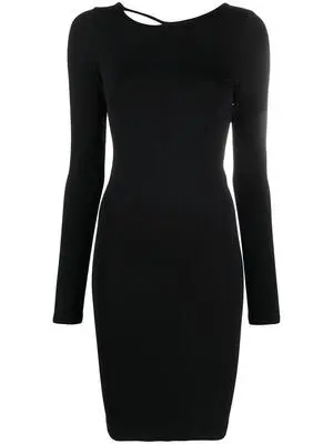 Helmut Lang Long-sleeved V-back Dress