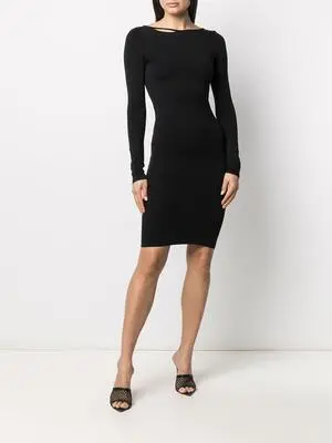 Helmut Lang Long-sleeved V-back Dress