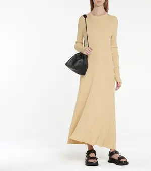 JIL SANDER Wool-blend Midi Dress