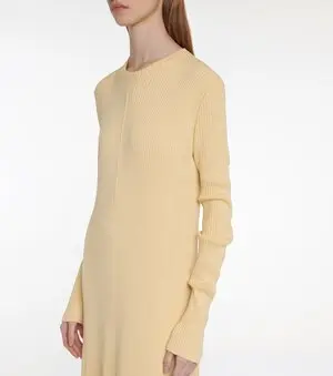 JIL SANDER Wool-blend Midi Dress