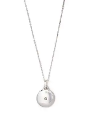 PARTS OF FOUR Disk Diamond Slab Necklace - Metallic