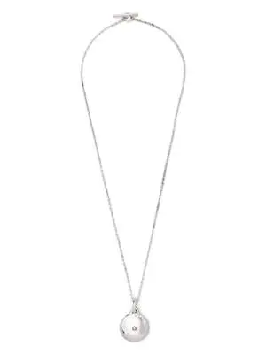 PARTS OF FOUR Disk Diamond Slab Necklace - Metallic