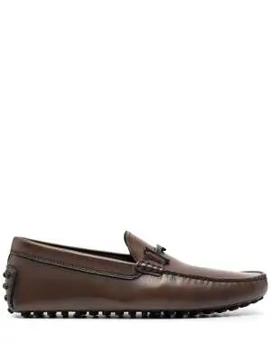 TOD'S Double T-bar Gommino Driving Shoes - Brown