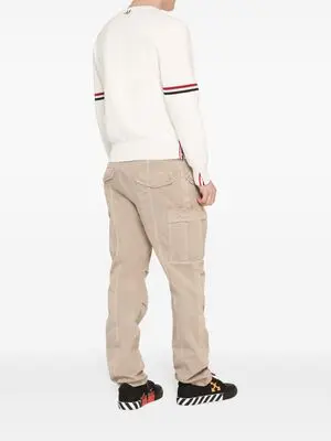 Thom Browne Milano Stitch Armband Jumper - White