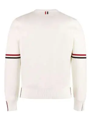 Thom Browne Milano Stitch Armband Jumper - White