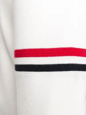 Thom Browne Milano Stitch Armband Jumper - White