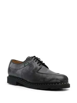 Paraboot Distressed Leather Lace-up Shoes - Black