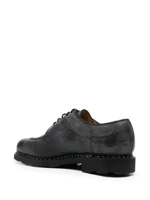 Paraboot Distressed Leather Lace-up Shoes - Black